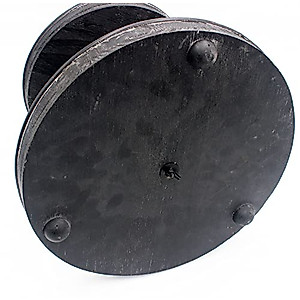 Funly mee Distressed Rustic Black Wood Two-Tier Tray with Metal Handle,Decorative Organizer for Kitchen Counter Top, Dining Room Table(Black)