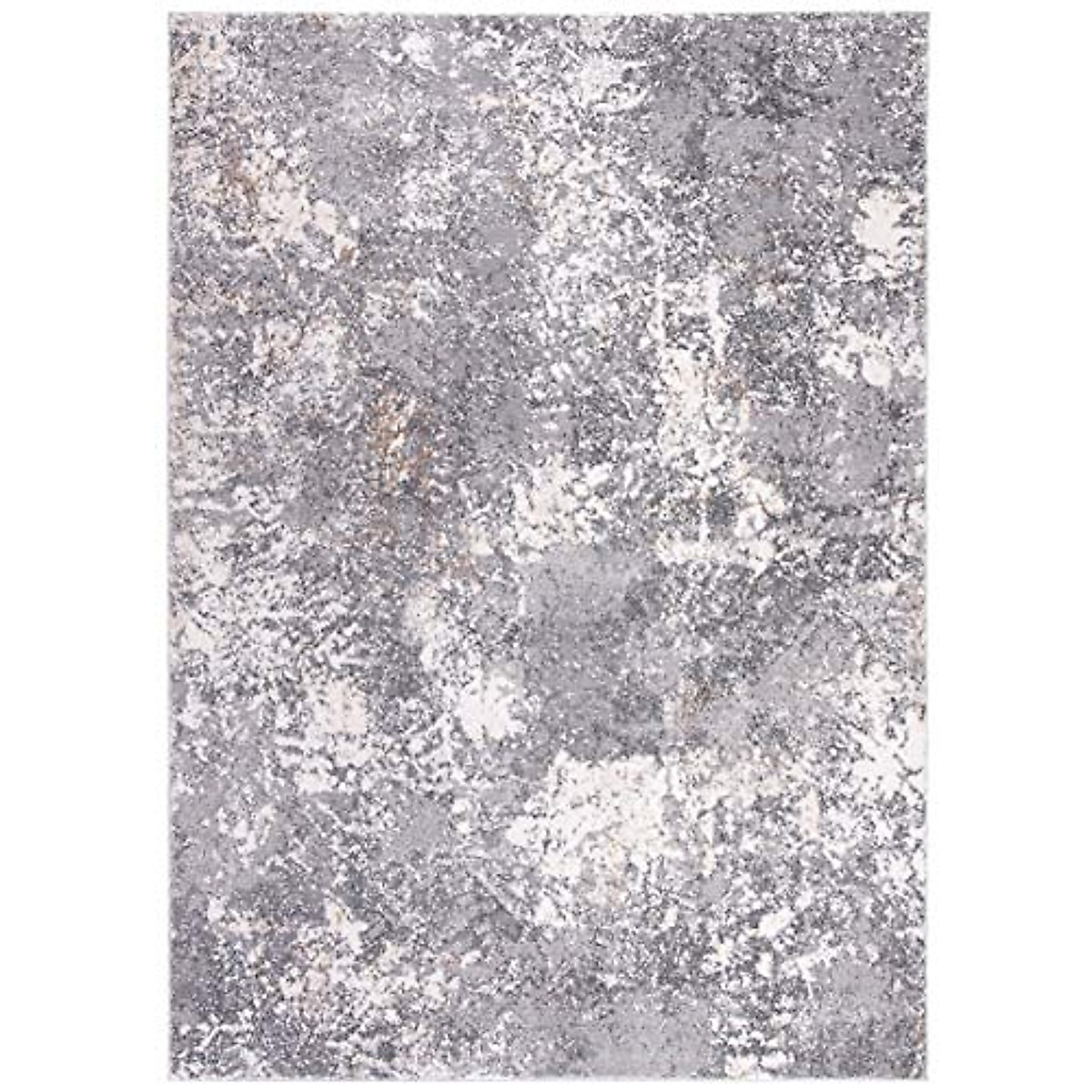 SAFAVIEH Aston Collection 5'3" x 7'7" Light Grey/Grey ASN715F Modern Abstract Non-Shedding Living Room Bedroom Dining Home Office Area Rug