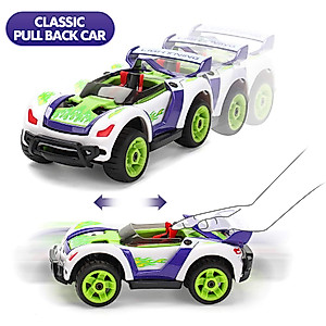 M MOOPAI Pull-Back Toy Cars Take Apart Race Car DIY Car Assembly Toy Tool Kit Build Your Own Car Educational Toy for Kids Boys & Girls Toys Aged 3+ (Purple Green)