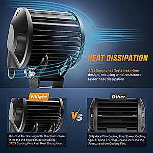 Nilight 4" Led Light Pod Green Spot Driving Fog Light 2PCS 18W Off Road Fishing Hunting Emergency Safety Signal Deck Trailer Hunting lights for UTV Pick-up Van Boat Tractor, 2 years Warranty