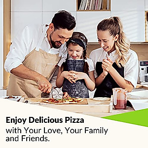 Rainspire Kitchen Large Pizza Cutter Wheel, Stainless Steel Pizza Slicer, Sharp Blade Pizza Wheel with Non-Slip Handle, Dishwasher Safe, Perfect Kitchen Gadgets Home Essentials, Black