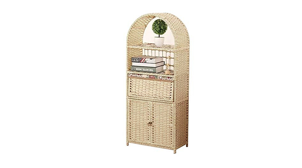 BEYTII Rattan Bookshelf – Stylish Storage Solution
