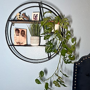 Admired By Nature 3 Tier Floating Shelves Wall Mount Shelf, Farmhouse Shelf for Wall Decor, Accent Wall Shelf, Display Shelf, Rustic Wood Wall Mounted Organizer Storage Shellf for Home Decor, 1 Unit