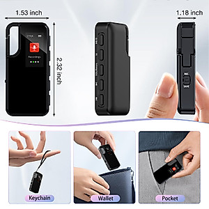 72GB Digital Voice Recorder, 3072KBPS Voice Activated Recorder with Playback 30H Battery Time Tape Recorder with Noise Reduction, Record Device for Lectures Meetings