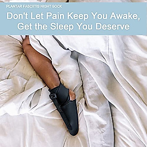 Plantar Fasciitis Night Splint, Plantar Fasciitis Night Sock, Soft Stretching Boot Splint, Heel Pain Relief Compression Sleeve for Plantar Fasciitis, Heel, Ankle, Arch Foot Pain, Achilles Tendonitis (Medium)