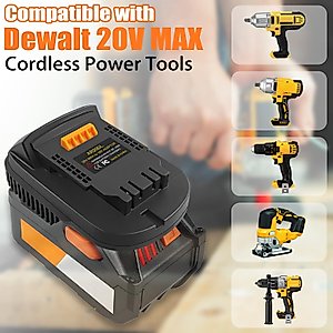 TPDL Adapter for Ridgid AEG 18V Battery to for DeWalt 20V MAX XR Cordless Tools, Use for Ridgid 18V Platform Batteries(Adapter Only)