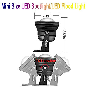 RUICAIKUN Outdoor Lights,10w Spot Lights Outdoor with US Plug and Remote Control,Dimmable Colored Halloween Decor Outdoor Lights,Waterproof Spotlight with Timer