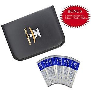 22Pcs Advanced Dissection Kit for Medical Biology & Veterinary Students- Anatomy Lab Botany Animal Frog etc Dissecting Kit. Premium Stainless Steel Scalpel Knife Handle-11 Blades