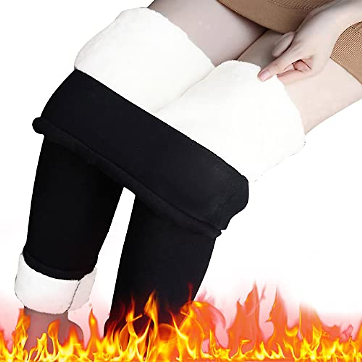 High Waisted Thermal Winter Yoga Pants for Women High Waisted Thermal Winter Hiking Running Pants Pockets(Pink,X-Large)