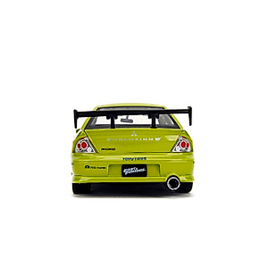 Jada Toys Fast & Furious 1:24 Brian's Mitsubishi Lancer Evolution VII Die-cast Car, Toys for Kids and Adults, Lime Green (99788)
