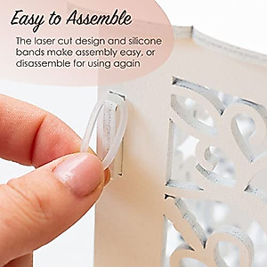 J&A Homes Wedding Card Box with 3 Lock Styles - Large Wooden Envelope Money Box for Reception Decorations - Keepsake Gift Boxes with Lock for Wedding, Baby Shower, Graduation, Anniversary (White)