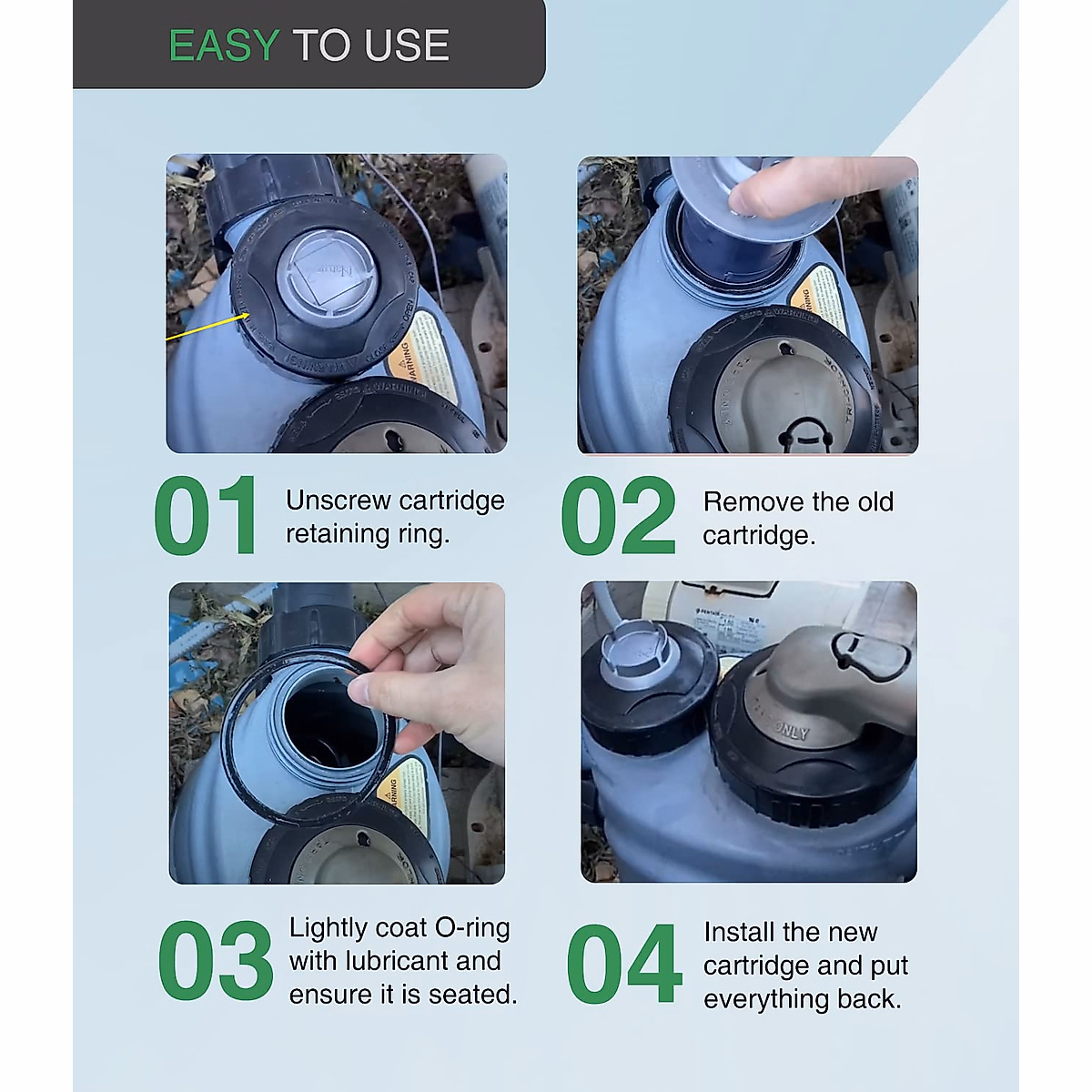 Replacement for Nature2 Duoclear 25 Mineral Cartridge W28000 for All Zodiac DuoClear Fusion Soft Vision Pro Above Ground Ingroud Pool Sanitizers, for up to 35,000 Gallons Pool, W26000, 50001800