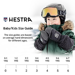 Hestra Baby Zip Long Mitt (Child 1-9yrs) | Waterproof, Insulated Mittens for Toddlers & Kids for Winter & Playing in The Snow - Dark Navy - 2