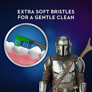 Oral-B Kids Manual Toothbrush Featuring Star Wars The Mandalorian, Soft Bristles, for Children and Toddlers 3+, Pack of 6