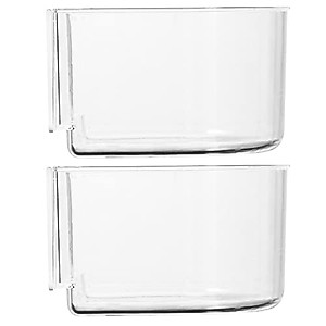 Mipcase 4pcs Bird Cups, Budgerigar Bowl, Animal Feeders Trough Winged Feeders, Cages for Conure Bowls, Thickened Cup Spillage Accessorytransparent Pet Small Canary Accessory Parrot Seeds