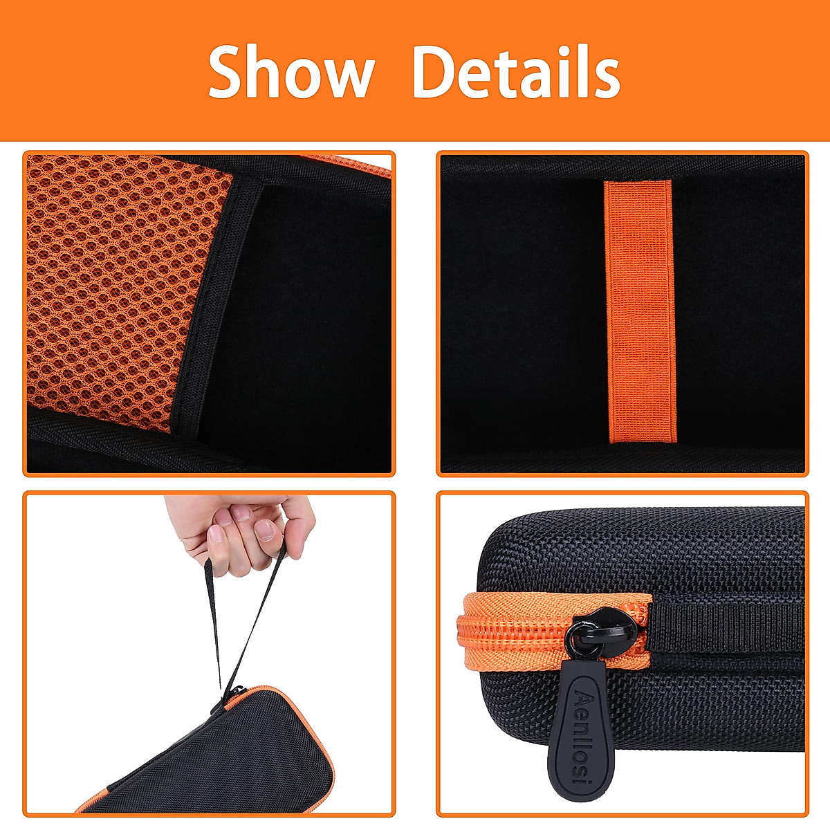 Aenllosi Hard Carrying Case Compatible with Solar Power Bank Qi Charger 10,000mAh