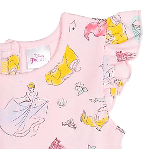 Disney Princess Mulan Belle Ariel Cinderella Infant Baby Girls Sleeveless Romper Pink 18 Months