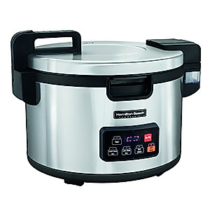 Hamilton Beach Commercial 90 Cup Rice Cooker, Warmer, Stainless Steel (37590)