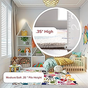 nuLOOM Pinkie Handprint Kids Area Rug, 4x6, Multi