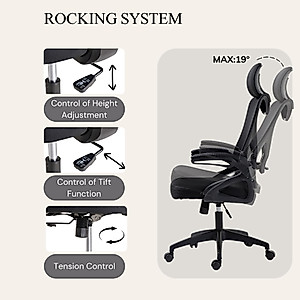 Uneeruiqy Computer Ergonomic Office Chair, Black