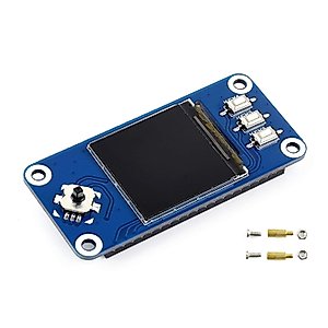 Waveshare 1.3inch IPS LCD Display HAT for Raspberry Pi 240x240 Pixels with Embedded Controller Communicating via SPI Interface.