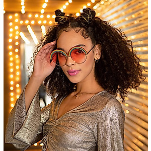 A.J. Morgan Eyewear unisex adult Rainbow - Sunglasses Sunglasses, Gold/Pink, 55 US