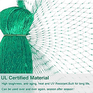 Bird Netting for Garden Protect Vegetable Plants and Fruit Trees, Garden Net Doesn't Tangle and Reusable Fencing Protect Fruit Vegetables from Birds,Deer,Squirrels and Other Animals