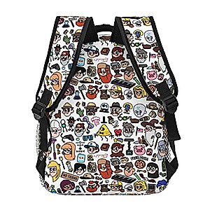 Cartoon Collage School Backpack Cute Daily Leisure Bag Large Capacity Computer 3D Printing Bag