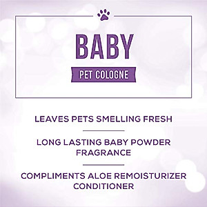 Nature's Specialties Baby Powder Scented Dog Cologne for Pets, Natural Choice for Professional Groomers, Ready to Use Perfume, Finishing Spray, Made in USA, 8 oz