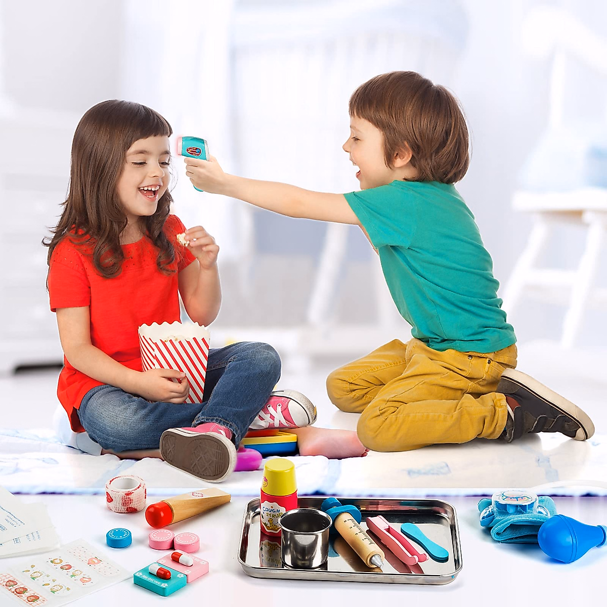 Doctor Kit for Toddlers 3-5, 27Pcs Doctor Kit for Kids, Pretend Doctor Playset, Durable Medical Kit with Toy Stethoscope, Medical Bag and Other Accessories, Doctor Toy Gifts for Boys and Girls Ages 3+