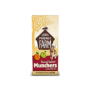 SupremePetfoods Tiny Friends Farm Russel Rabbit Munchers with Carrot & Leek 4.2 oz - Pack of 33