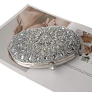 COAIMANEY Womens Sparkly Rhinestone Glitter Clutch Purse Evening Handbag Shoulder Bag for Wedding Party Prom