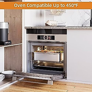 Full Size Steam Table Pans, 6pcs 4 Inch Deep Food Steam Table Pan Stainless Steel Hotel Pan for Food Warmer Party Restaurant Catering Supplies