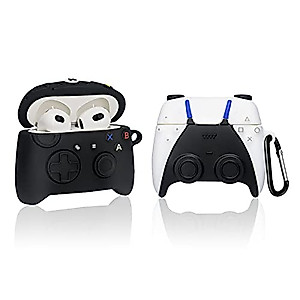 [2Pack] Game Controller Airpods 3 Case, 3D Cute Fashion Cool Design Airpod 3 Cover, Unique Stylish Funny Protective Skin Accessories Airpods 3rd Gen Silicone Case for Kids Boys Girls Teen