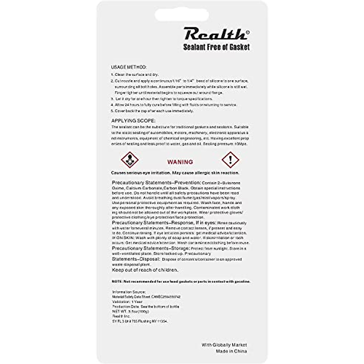 Silicone Gasket Maker 1 Pack High Temperature RTV 3.53 Oz Ultra Black Oil Resistance Sealant High Strength Flange Sealing for Automotive Motorbike Machine Equipment Repairing(SG119)