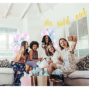 She Said Oui Banner Paris Themed Bachelorette Party Decorations Bride to be Banner she Said yes Banner, Engagement/Bridal Shower/Wedding Decorations