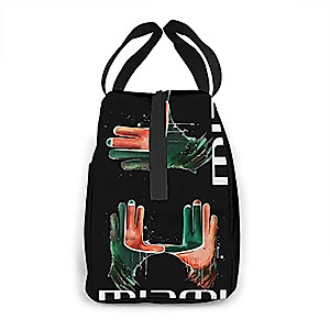 Arneycal Miami Hurricanes Limited Edition Portable Insulated Lunch Bag Waterproof Tote Bento Bag