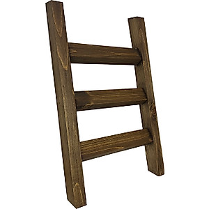 Kitchen Hand Towel Ladder, Bathroom Hand Towel Ladder, Mini Towel Ladder, Tea Towel Ladder, Many Colors Available (Dark Walnut)