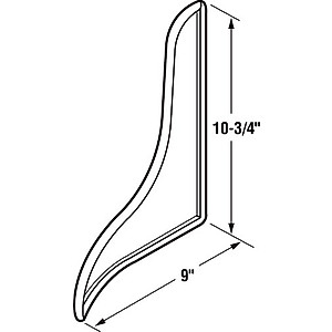 Prime-Line M 6086 Bath Tub Splash Guard, 9 in. x 10-3/4 in., Plastic, White