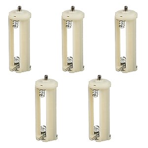 Bettomshin 5Pcs AAA Size Series Connection Battery Convertor Adapter Holder White With Raised Head