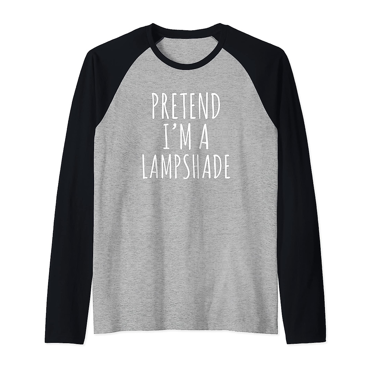 Lazy Halloween Costume Pretend I'm A Lampshade Simple Easy Raglan Baseball Tee