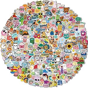 Bekayshad Stickers for Kids, 300 Pcs Water Bottle Stickers for Classroom Cute Vinyl Waterproof Stickers for Teens Girls Prizes for Kids Laptop Stickers for School