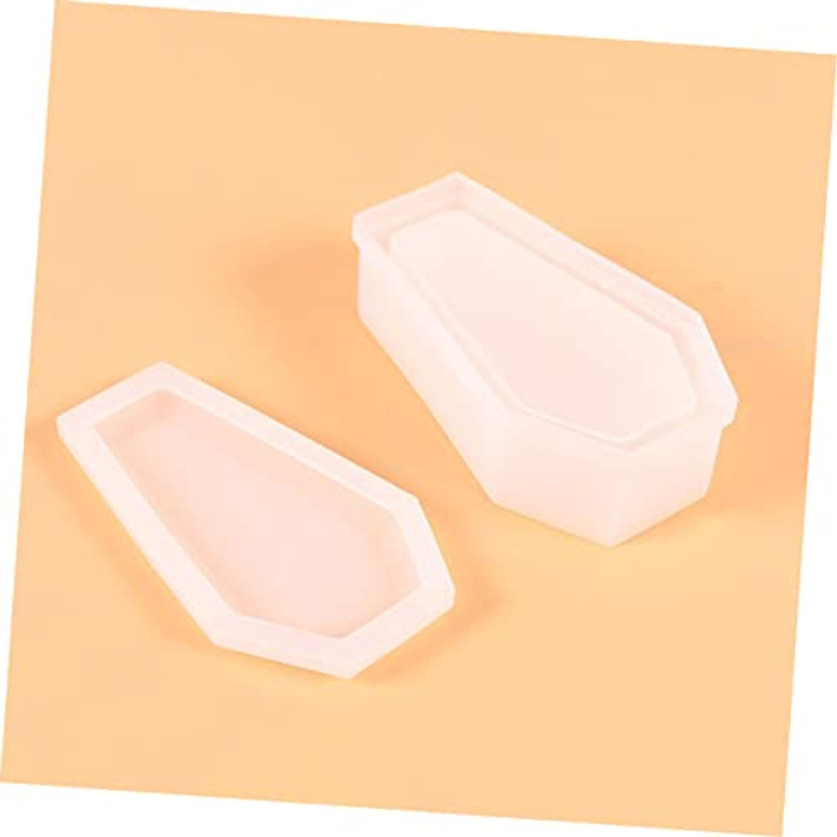 COHEALI 1 Set Epoxy Coffin Mold Hand Decor Resin Jewelry Molds Resin Silicone Molds Jewelry Organizer Tray DIY Epoxy Silicone Epoxy Craft Supplies Storage Silicone Mold Creative Mold Box