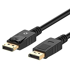 Rankie DisplayPort to DisplayPort Cable, DP to DP, 4K Resolution, 6 Feet, Black