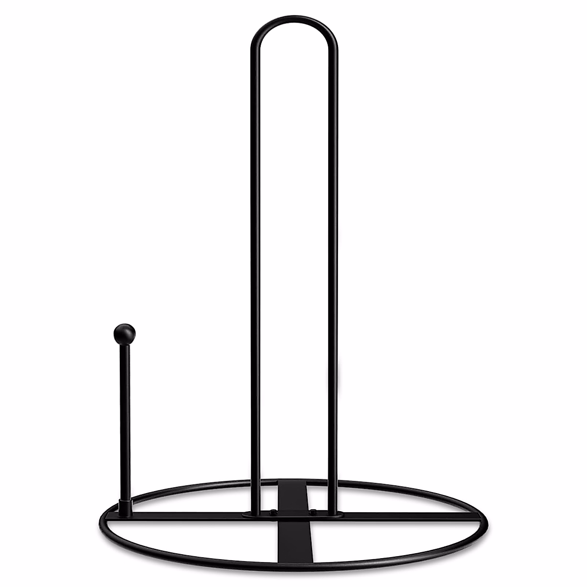 Black Paper Towel Holder Countertop,Kitchen Paper Towel Stand Holder for Standard and Large Size Rolls (Black 05)