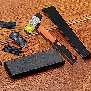 Laminate Wood Flooring Installation Kit with Solid Tapping Block, Long & Wider Pull Bar, 40 Spacers, Double-Faced Mallet & 2 Replacement Mallet Head for Domestic & Professional Flooring Installation