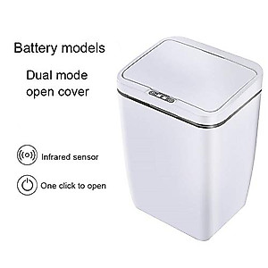 WPYYI Automatic Intelligent Induction Trash Can Household Kitchen Bedroom Bathroom Trash Plastic Bin 12L