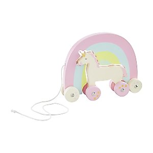 Mud Pie Children's Pull Toy, Rainbow