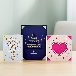 Cricut Insert Cards R40, Create Depth-Filled Birthday Cards, Thank You Cards, Custom Greeting Cards at Home, Compatible with Cricut Joy/Maker/Explore Machines, Glitz and Glam Sampler (30 ct)