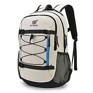 SKYSPER Laptop Backpack 25L Skateboard Travel Backpack for Men Women Business College Backpack(Off-white)